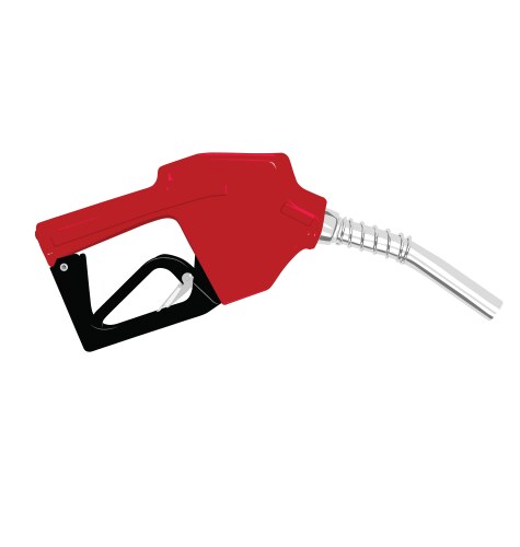 Red fuel pump nozzle Royalty Free Vector Image