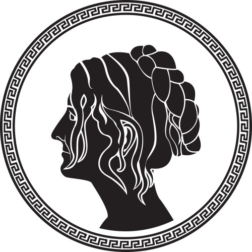 Geisha Portrait Poster Stencil For Stickers Vector Image