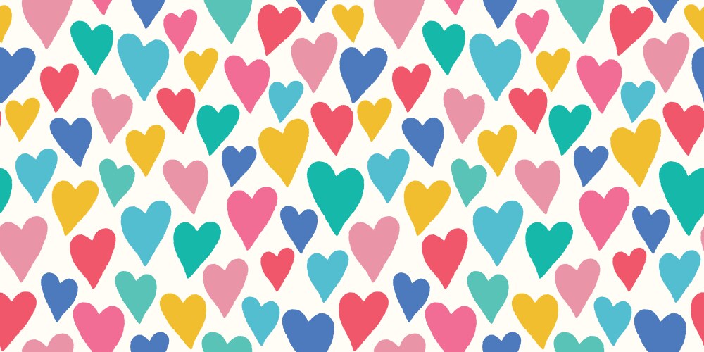 Heart pattern banner background seamless repeat Vector Image