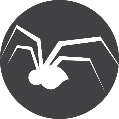Spider symbol icon Royalty Free Vector Image - VectorStock