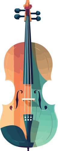Realistic detailed violin with fiddlestick Vector Image
