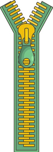 Short zip icon cartoon style Royalty Free Vector Image