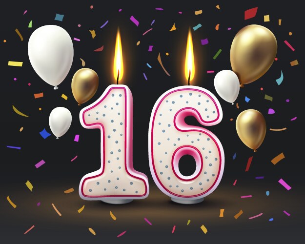 Number 16 Cartoon Vector Images (over 210)