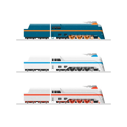 Modern electric locomotive side view Royalty Free Vector