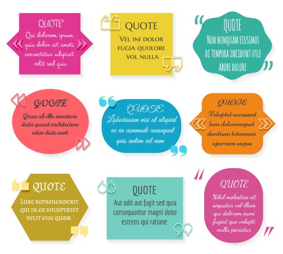Quote box speech bubble text in brackets Vector Image