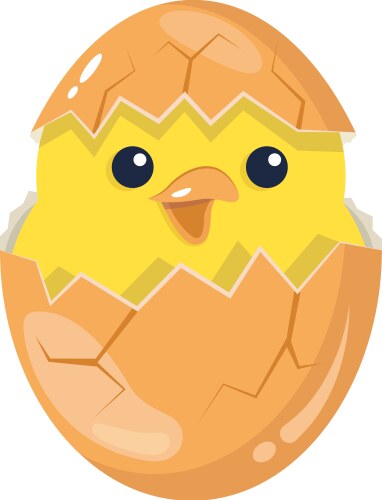 Egg hatching Royalty Free Vector Image - VectorStock