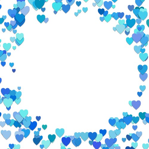 Random heart page border background design - love Vector Image