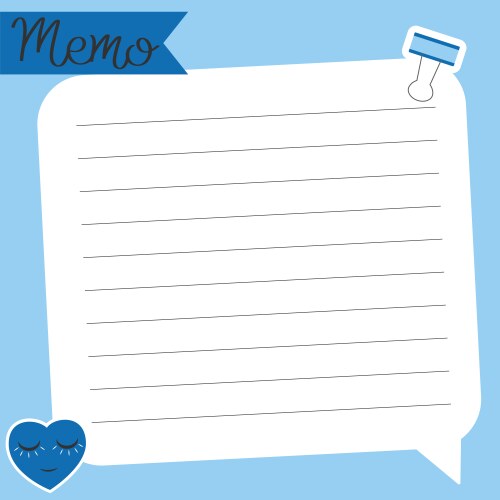 Paper memo template Royalty Free Vector Image - VectorStock