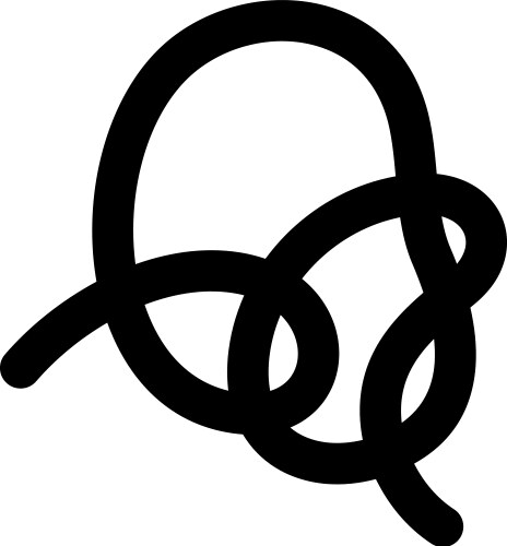 Secure rope knot cartoon Royalty Free Vector Image