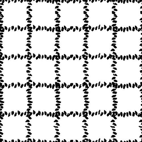 Geometric plaid line black and white minimalistic Vector Image