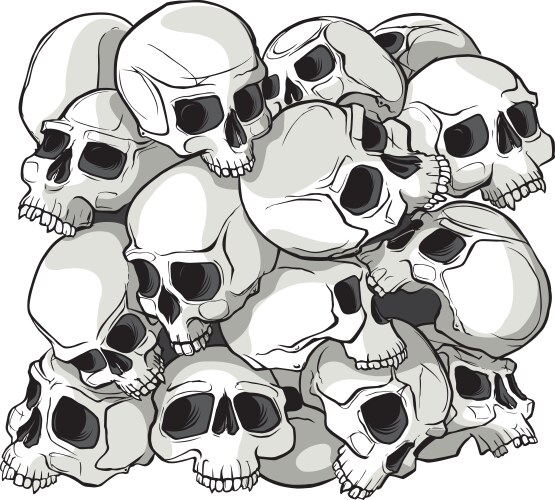 Cartoon skull collection Royalty Free Vector Image