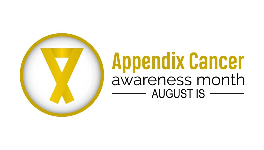 Appendix cancer awareness month Royalty Free Vector Image