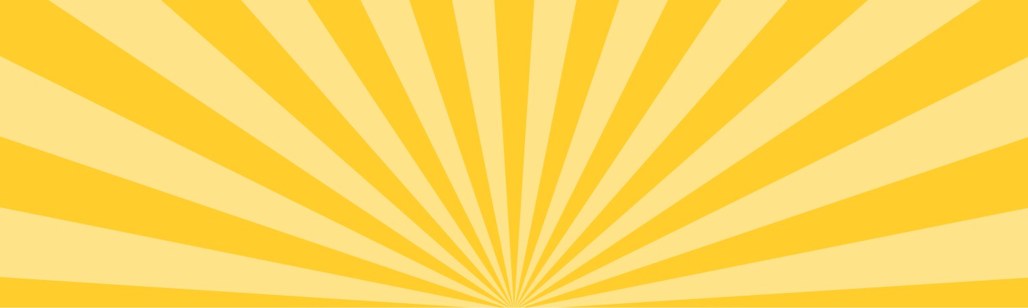 Banner yellow sunrise sunbeam rays lines Vector Image