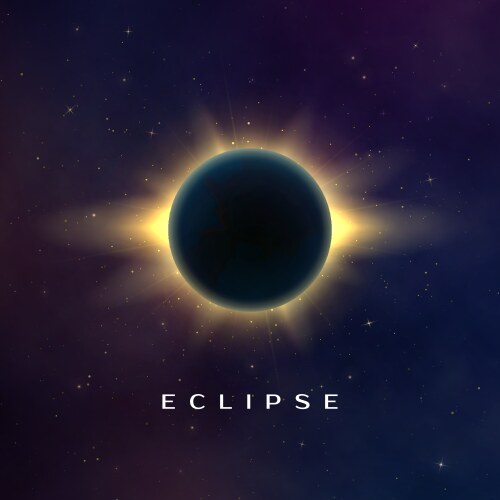 Total solar eclipse Royalty Free Vector Image - VectorStock