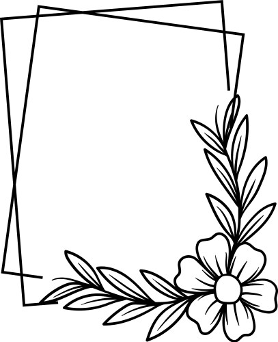 Floral hand drawn Royalty Free Vector Image - VectorStock