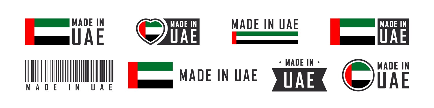 Logo for uae country Royalty Free Vector Image