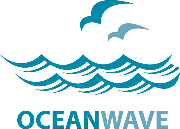 Ocean wave logo Royalty Free Vector Image - VectorStock