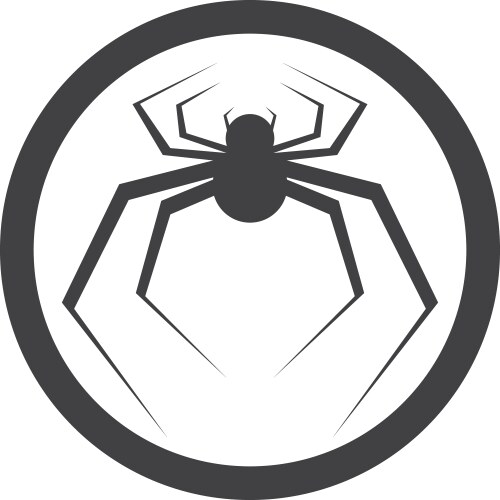 Spider symbol icon design Royalty Free Vector Image
