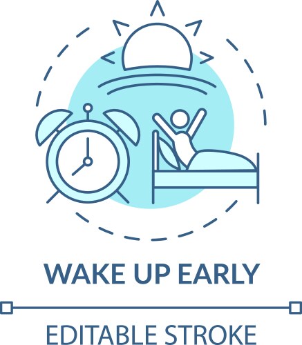 Wake up early concept icon Royalty Free Vector Image