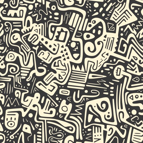 Creative seamless pattern Royalty Free Vector Image