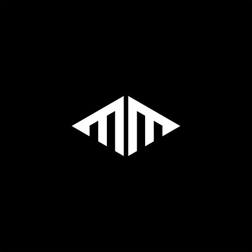 O m letter logo creative design on black color Vector Image