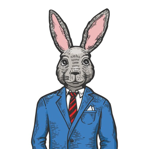 Tv head man engraving Royalty Free Vector Image