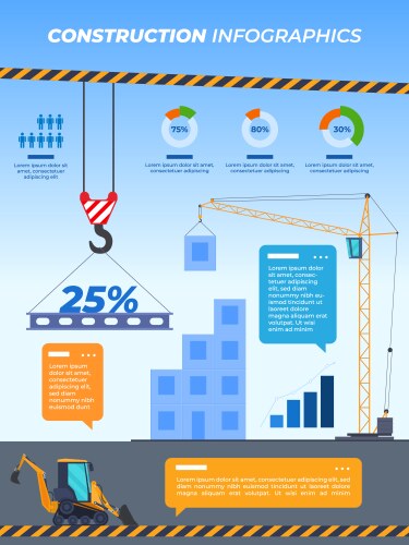 Building construction interior design poster set Vector Image