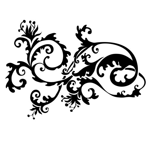 Floral swirl Royalty Free Vector Image - VectorStock