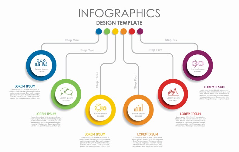 Infographic design organization chart template Vector Image