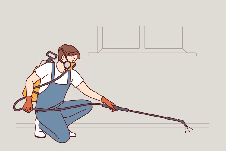 Pest control mascot cartoon Royalty Free Vector Image