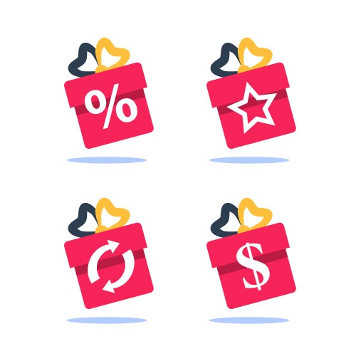 Cash back reward program concept Royalty Free Vector Image