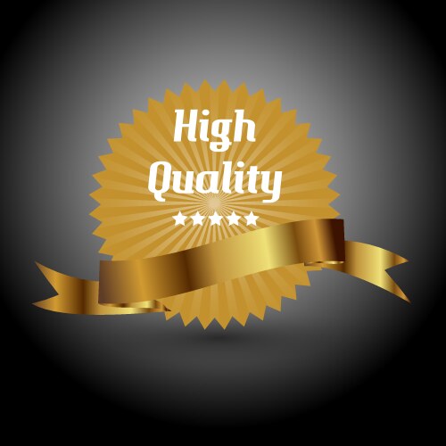Top quality label sign Royalty Free Vector Image