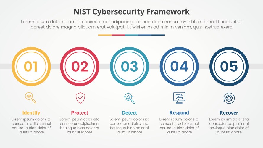 Nist cybersecurity framework infographic concept Vector Image