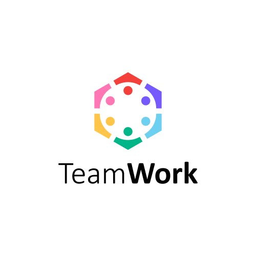Team work logo Royalty Free Vector Image - VectorStock