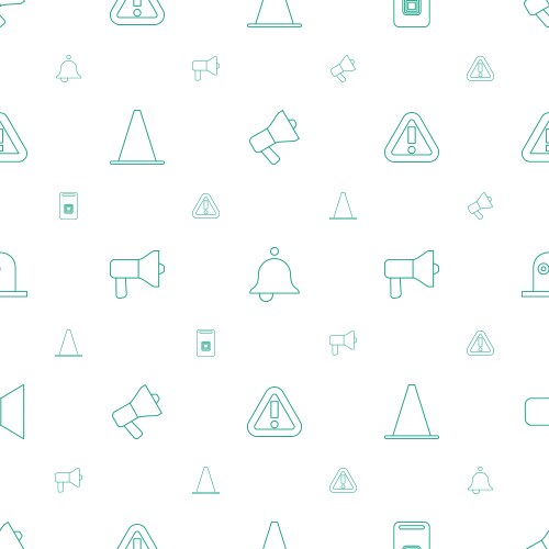 Alert icons pattern seamless white background Vector Image