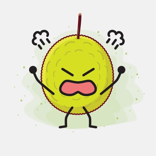 Entawak jackfruit mascot character Royalty Free Vector Image