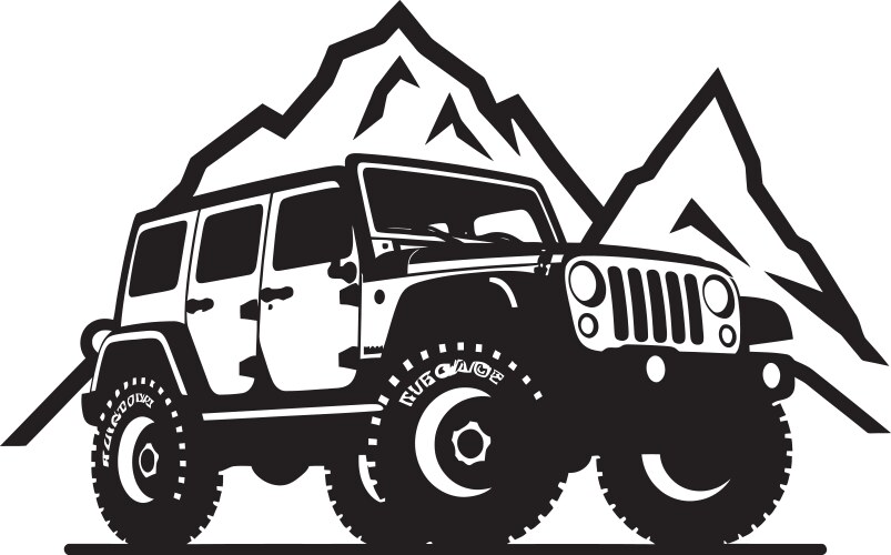 Black and White Jeep Vector Images (over 4,700)