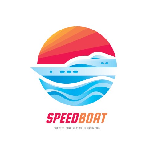 Shark on speed boat with ocean wave Royalty Free Vector