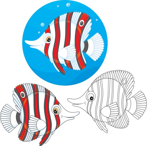 Coral fish Royalty Free Vector Image - VectorStock