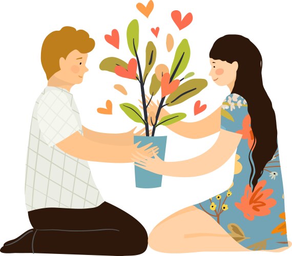 Building a relationship concept Royalty Free Vector Image