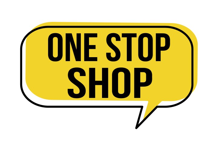 One stop shopping Royalty Free Vector Image - VectorStock