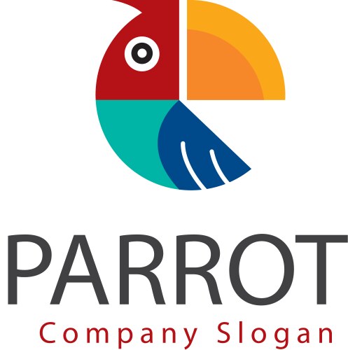 Two parrot design on white background Royalty Free Vector