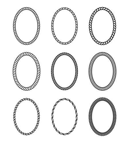 Frame oval Royalty Free Vector Image - VectorStock