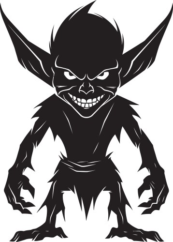 Devious demon wicked goblin icon malevolent Vector Image