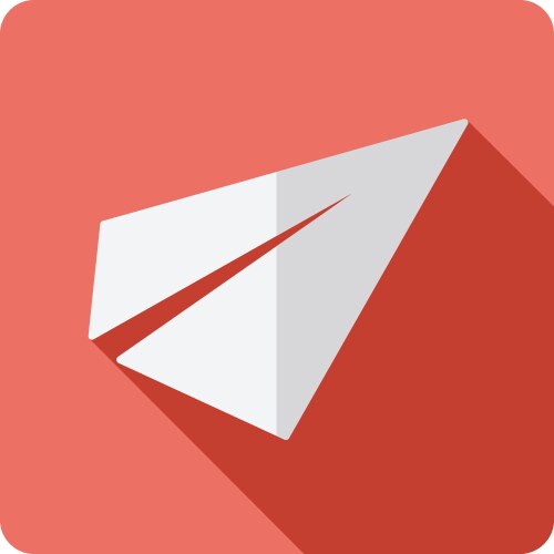 Paper plane message symbol icon Royalty Free Vector Image