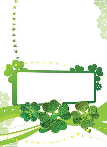 Clover with banner Royalty Free Vector Image - VectorStock