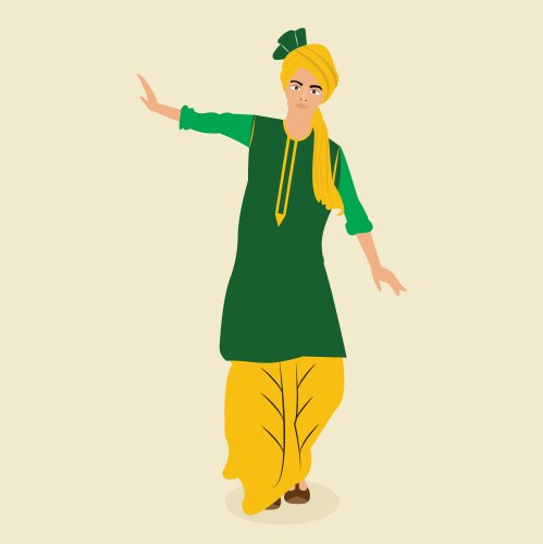 Image of phag folk dance Royalty Free Vector Image