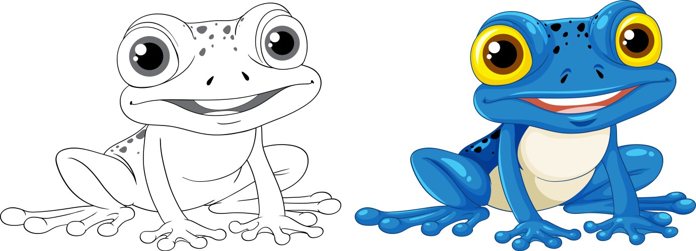 Orange frog cartoon Royalty Free Vector Image - VectorStock