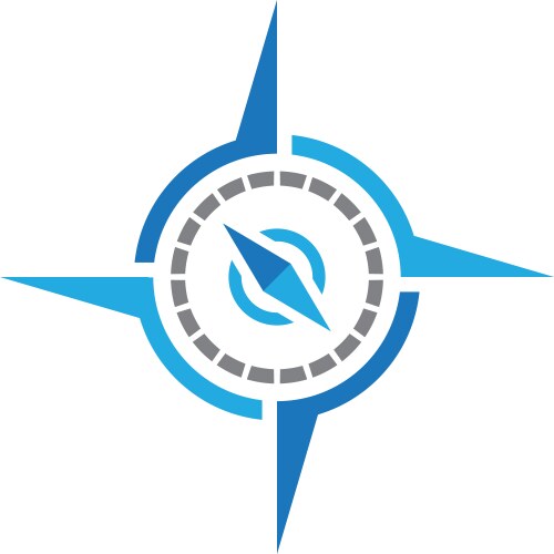 Compass logo template icon Royalty Free Vector Image