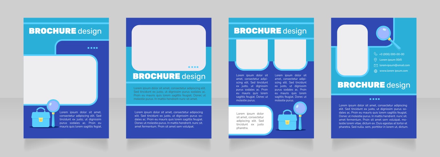 Prepare for interview purple brochure template Vector Image